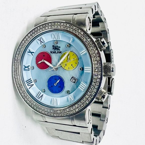 Icelink | Accessories | Icelink 75 Ct Diamond Mother Of Pearl ...